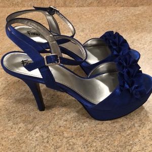 FIONI Clothing | Shoes | Fiona Blue Wedding Heels | Poshmark
